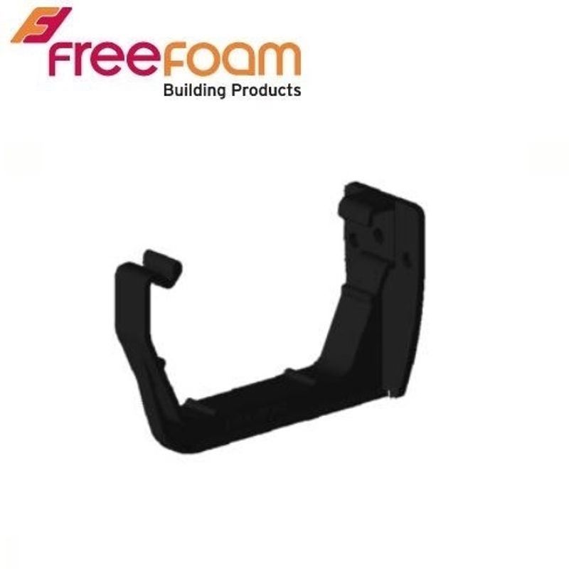 Freeflow Plastic Guttering Square Style Fascia Bracket - Black ...