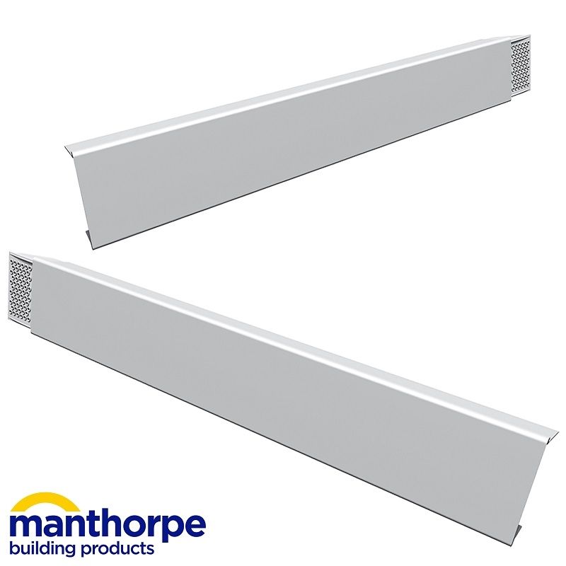 Manthorpe Linear Dry Verge Right Hand in White - 815mm Length | Roofing ...
