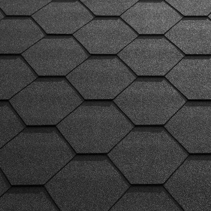 Katepal Super KL Hexagonal Bitumen Roofing Shingles (3m2) - Black ...