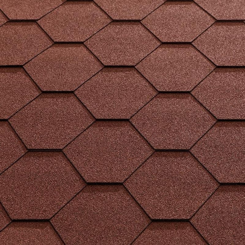 Katepal Super KL Hexagonal Bitumen Roofing Shingles (3m2) - Red ...