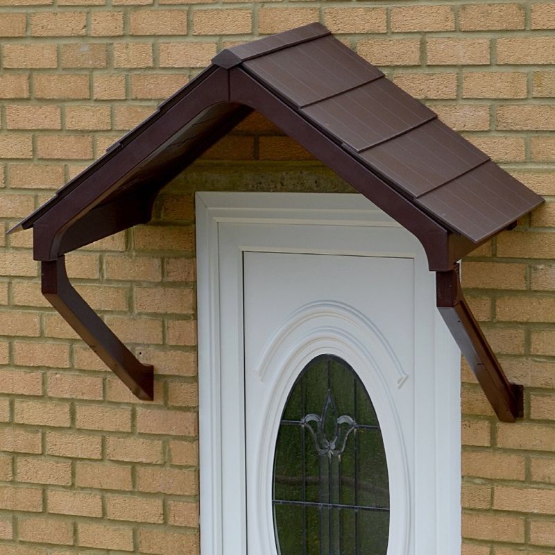 KoverTek Astor Canopy with Brown Frame and Brown Roof | Roofing Superstore®
