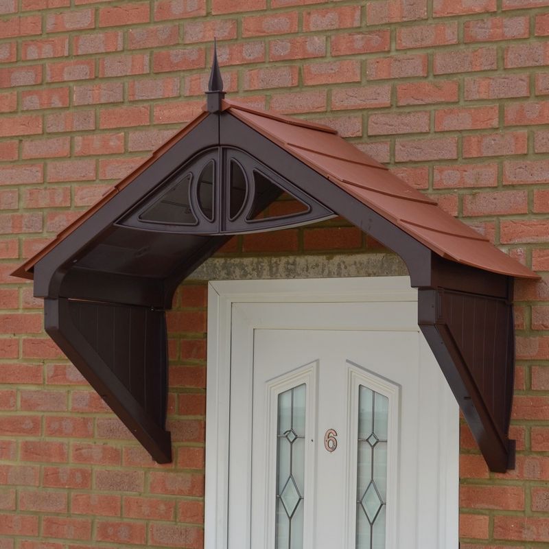 KoverTek Clarendon Canopy with Brown Frame and Terracotta Roof ...