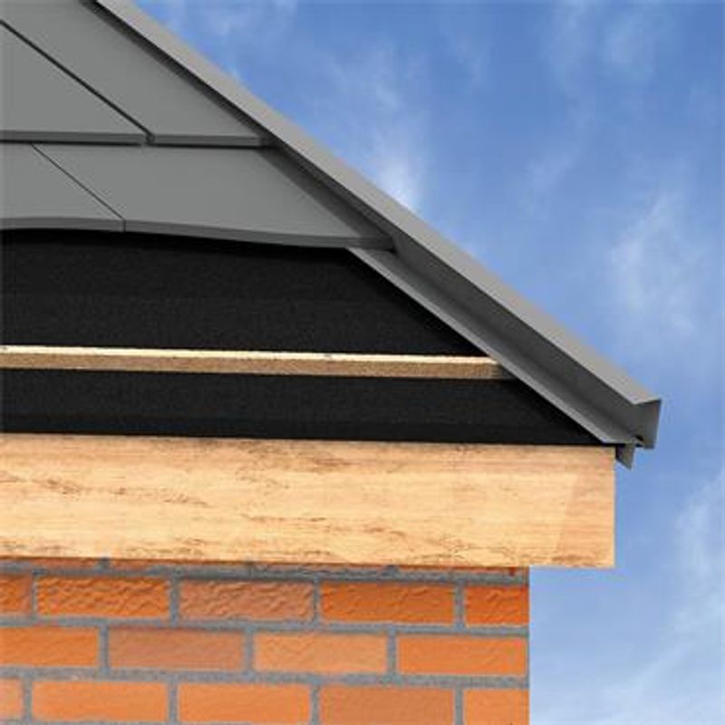Kytun 65mm Aluminium Dry Verge Tile System in Black Pack of 4 | Roofing ...