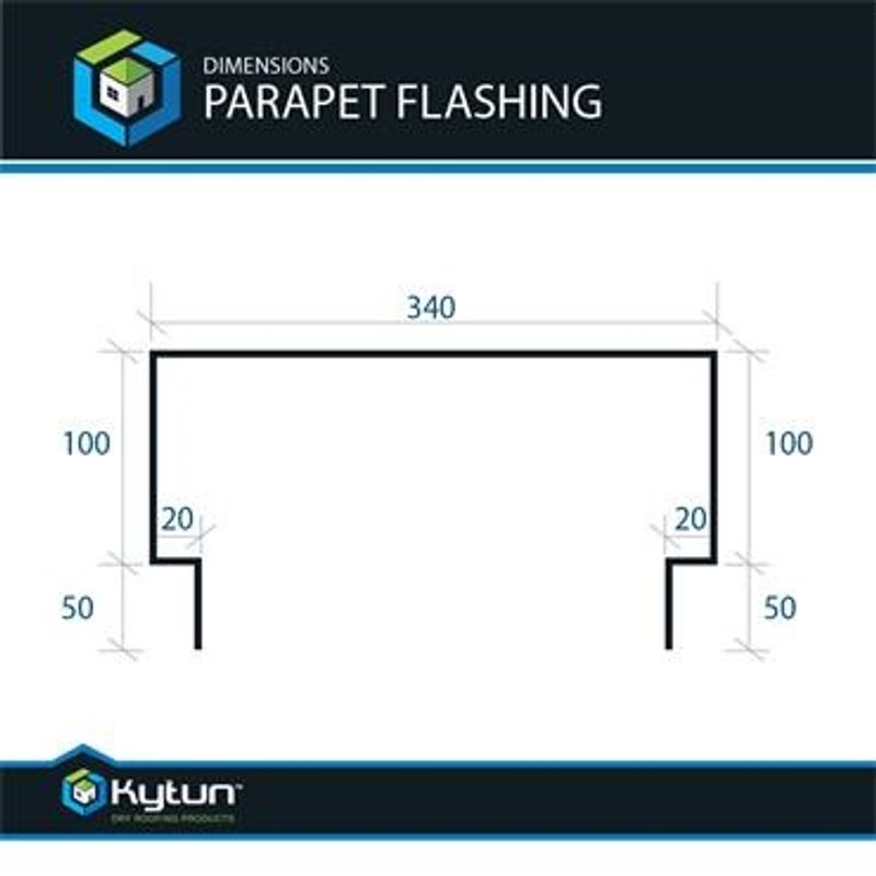 Kytun Parapet Capping Polyester Coated Galvanised Steel Slate Grey ...