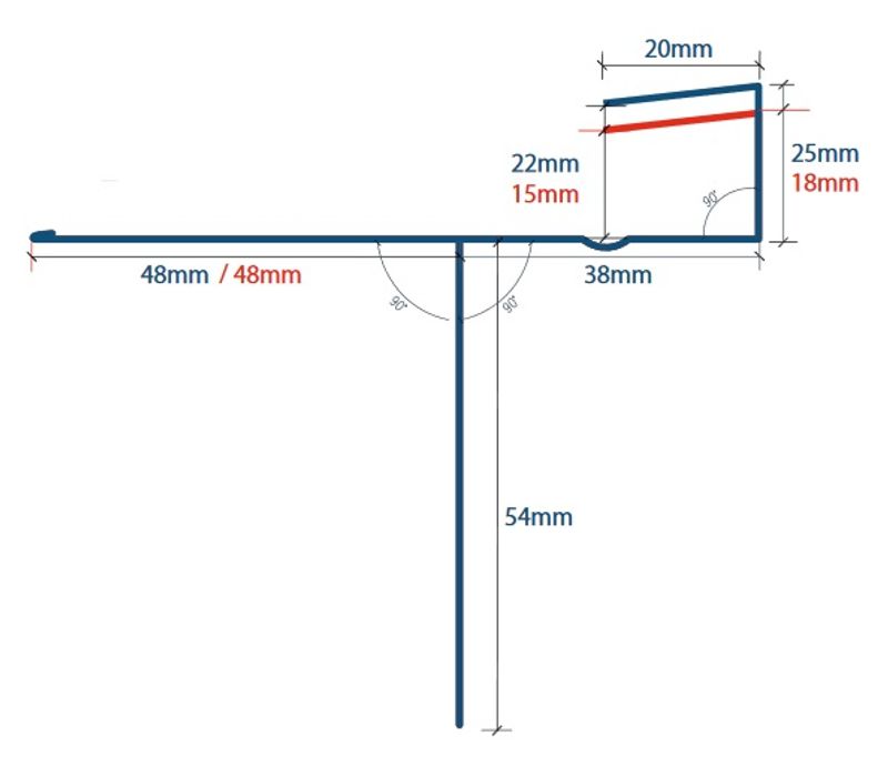 Kytun PVC Dry Verge For Man-Made Slate T2 25mm in Black - 2.4m Pack of ...