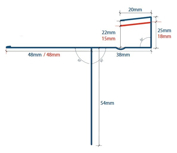 Kytun PVC Dry Verge For Man-Made Slate T2 32mm - 2m Pack of 15 ...