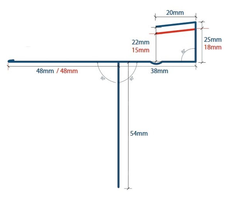 Kytun PVC Dry Verge For Man-Made Slate T2 32mm - 2m Pack of 15 ...
