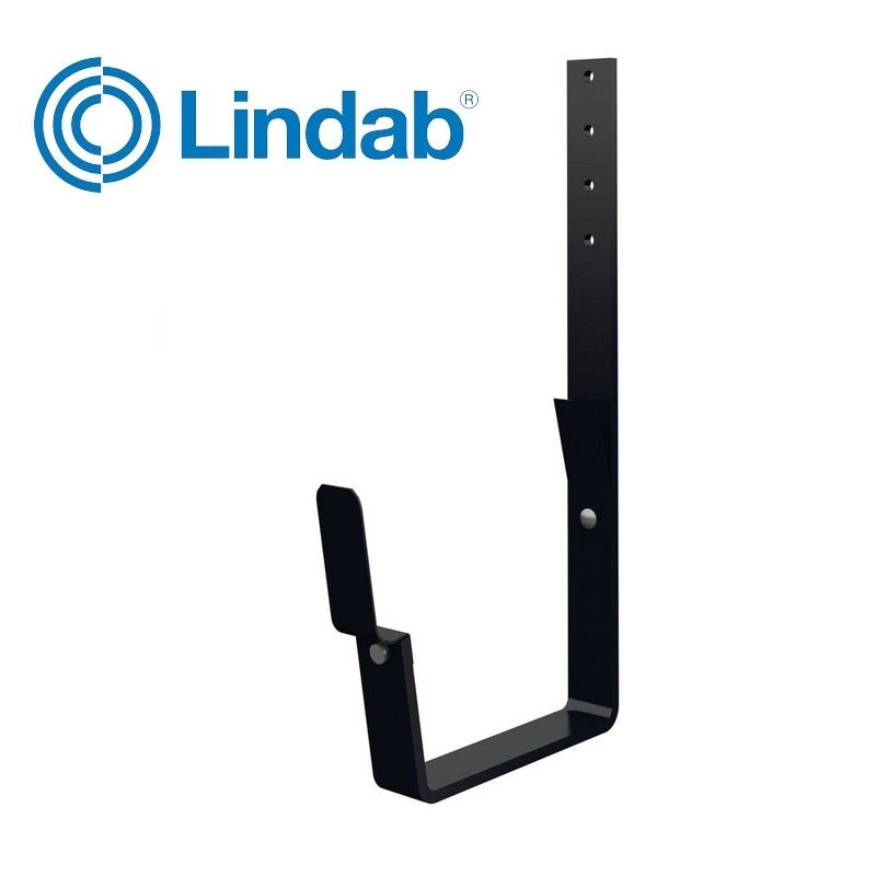 Lindab 140mm Rectangular Steel Rafter Bracket - Black | Roofing Superstore®