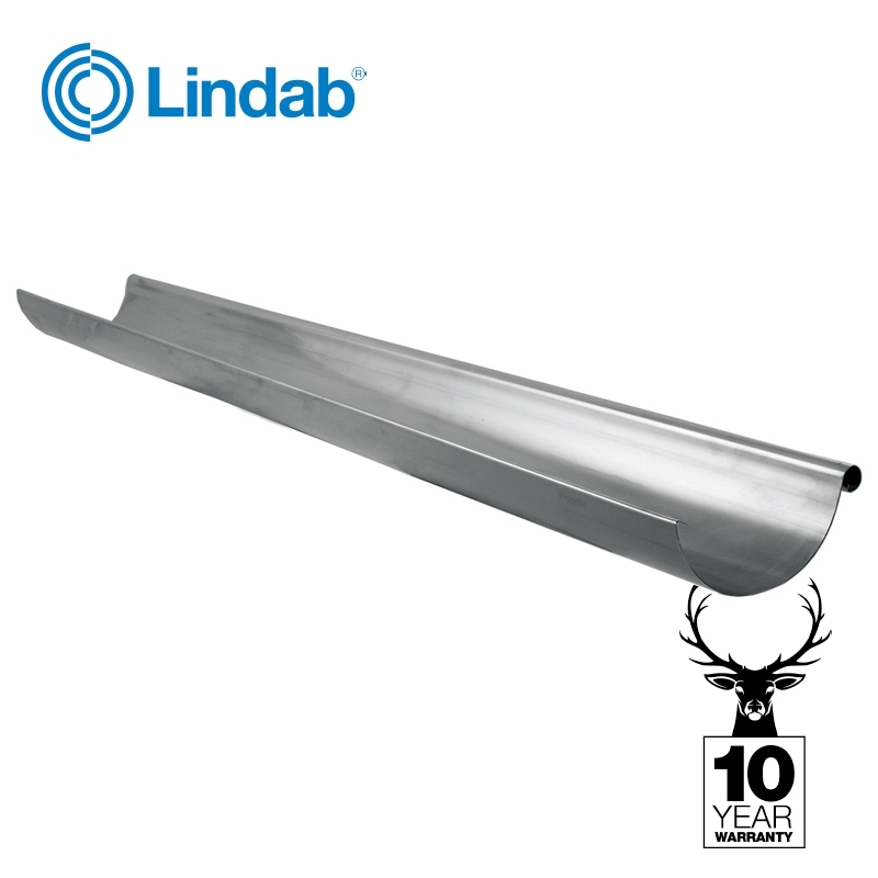 Galvanised Steel Gutter Half Round 125mm x 3m - Lindab Magestic ...