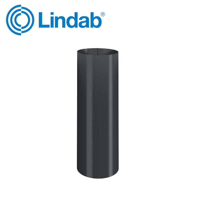 Lindab 100mm Steel Sliding Pipe - Anthracite Grey | Roofing Superstore®
