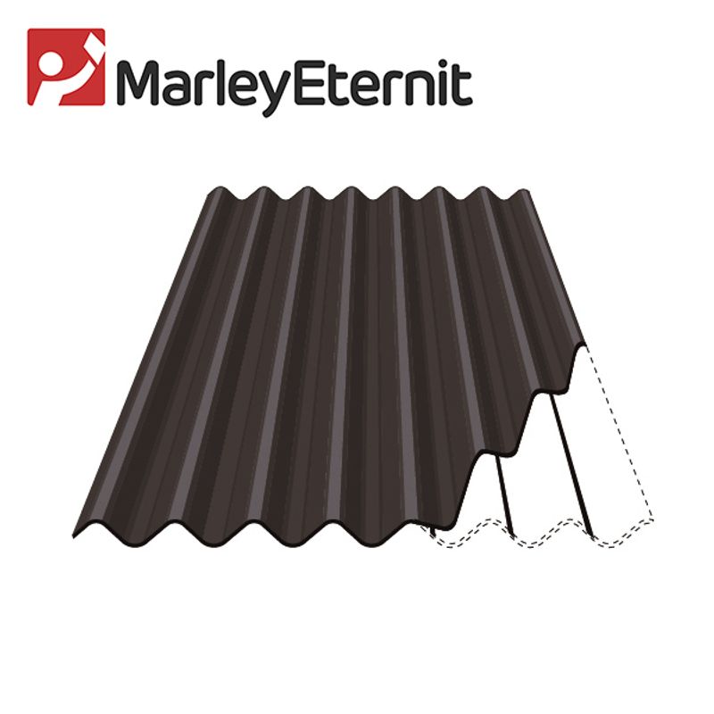 Eternit Profile 6 inch Fibre Cement Roof Sheet in Van Dyke Brown ...