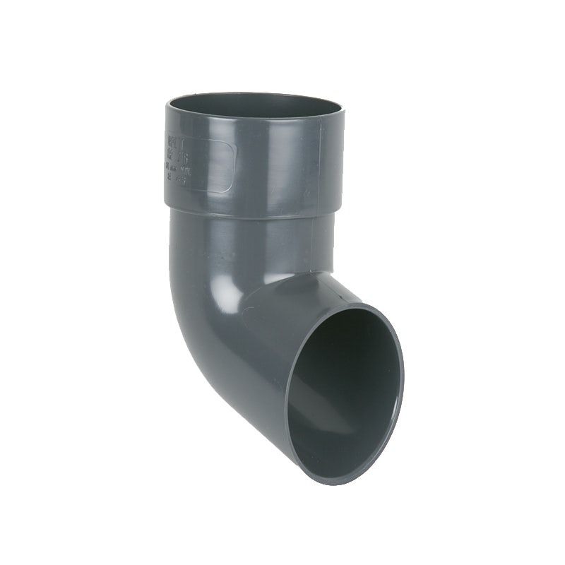Plastic Guttering Round Downpipe Shoe 68mm - Anthracite Grey | Roofing Superstore®