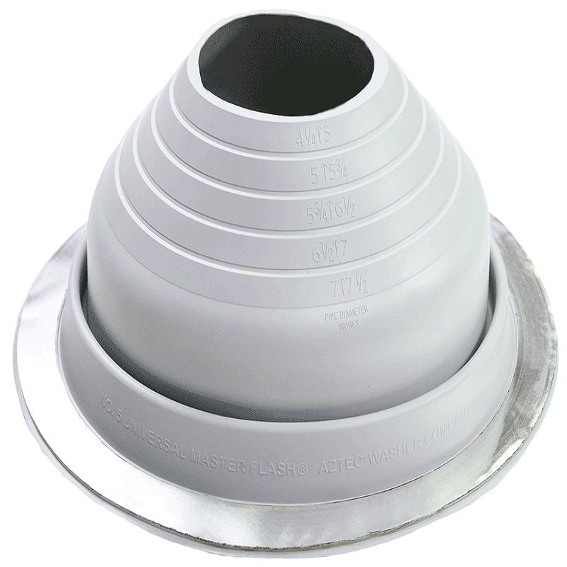 Aztec Master Flash Universal Round EPDM Pipe Flashing in Grey - 88mm to ...