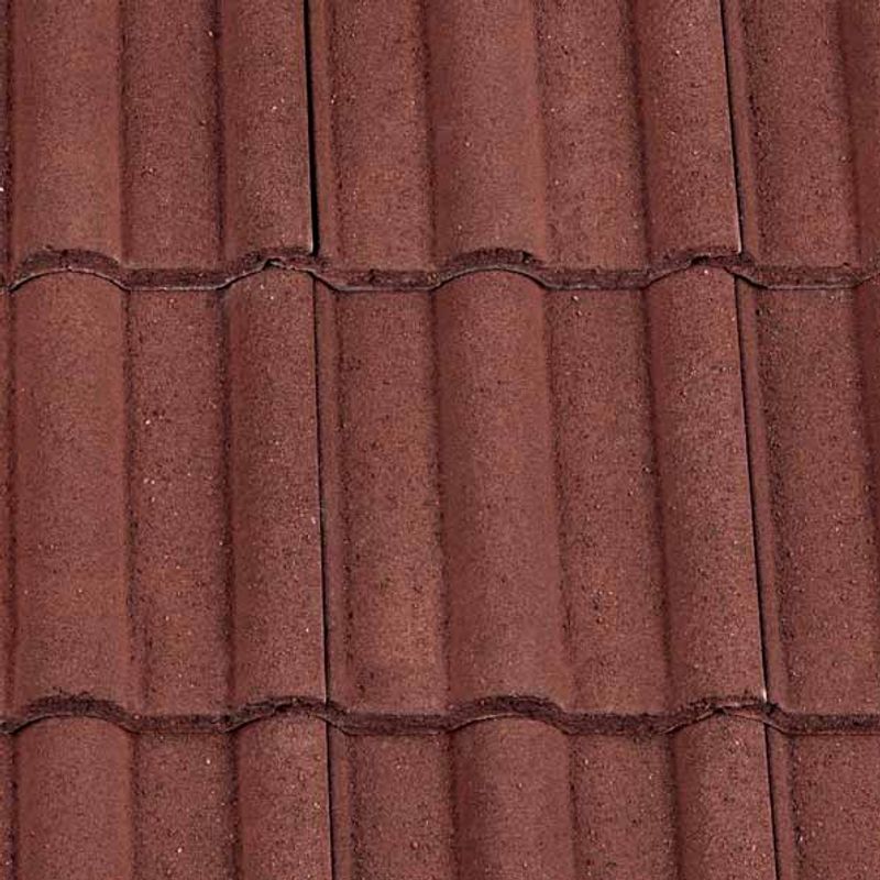 Redland 50 Double Roman Concrete Interlocking Roof Tile Antique Red ...
