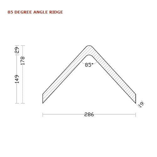 Redland Angle Ridge & Hip Tile in Slate Grey - 85 Degrees | Roofing ...