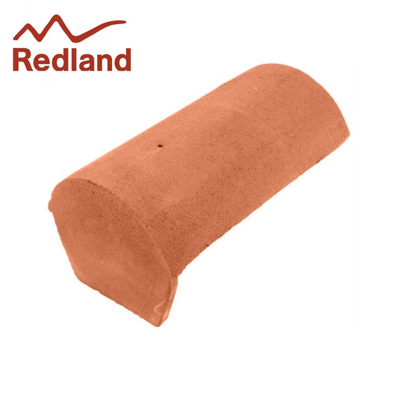 Redland Concrete Half Round Block End Ridge 300mm - Terracotta (Clay ...