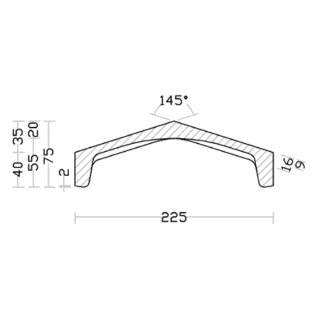 Redland Universal Angle Hip Tile without Holes in Slate Grey | Roofing ...