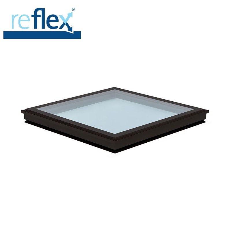 Reflex Fixed Flat Triple Glazed Energy Rooflight Satin Grey 1000 x 3000 ...