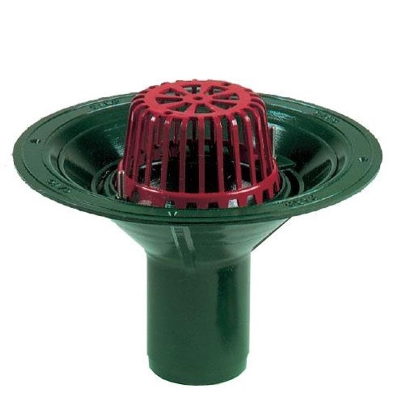 Roof Drain Rainwater Outlet Aluminium Vertical Spigot 50mm -Dome Grate ...