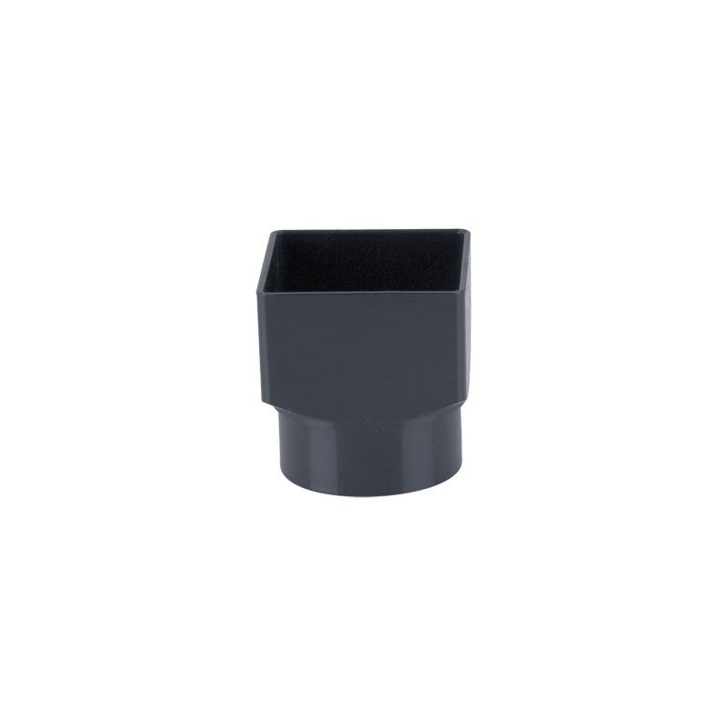 Plastic Guttering Square To Round Downpipe Adaptor Anthracite - 65mm ...