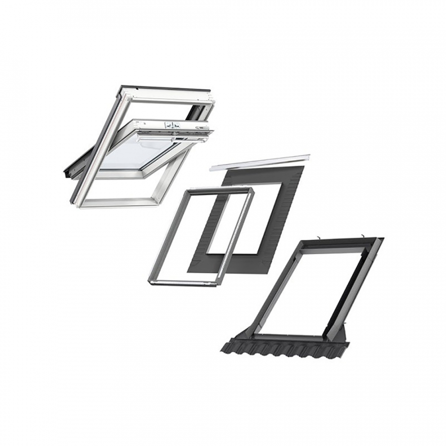 VELUX GGL MK08 S10W03 Triple Tile Roof Window Bundle - 78cm x 140cm ...