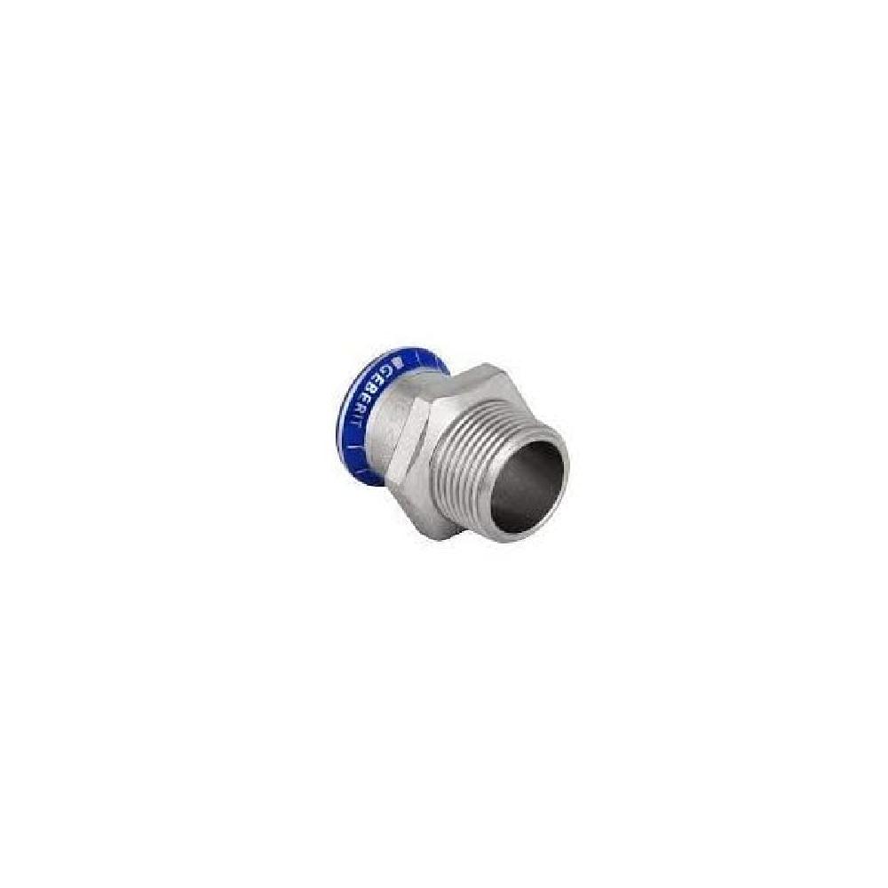 Discon - Geberit Mapress Stainless Steel FKM Blue Male Adaptor - 54mm x ...