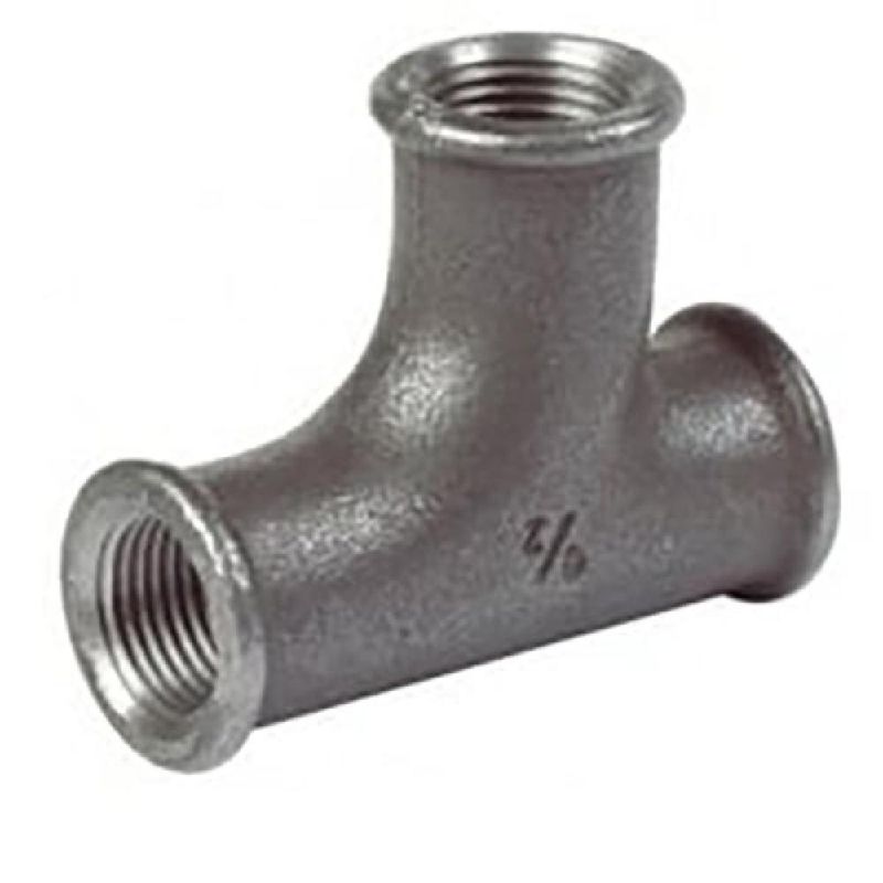 JTM Black Malleable Pitcher Swept Tee | Plumbing Superstore®