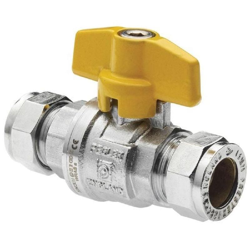 Pegler Yorkshire PB300T Full Bore Valve with Yellow T Handle - 28mm ...
