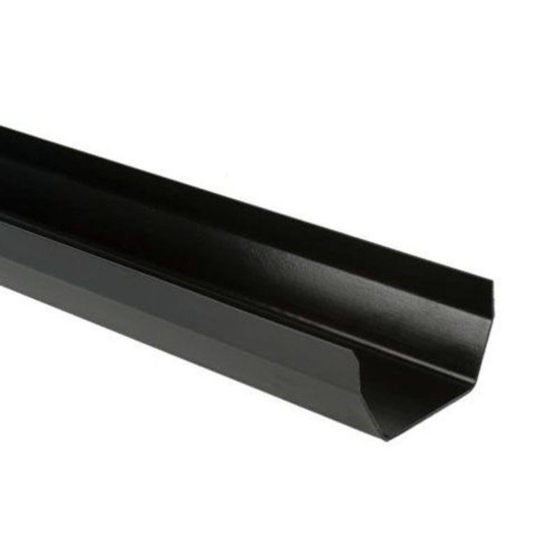 Plastic Guttering Square Style 4m Length 114mm - Black | Drainage ...