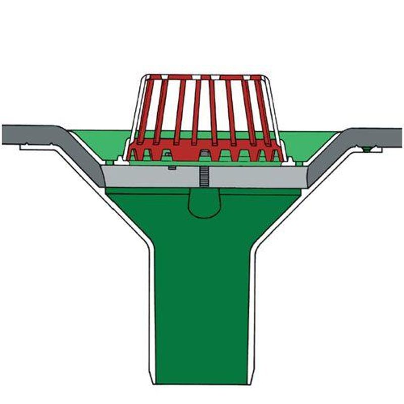 Roof Drain Rainwater Outlet Aluminium Vertical Spigot 100mm - Dome ...