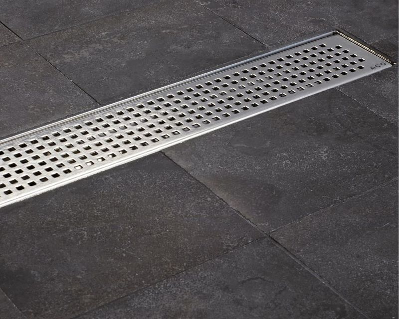 Shower Wet Room Channel Drain 885mm Quadrato Grating ACO C-Line | Drainage Superstore®