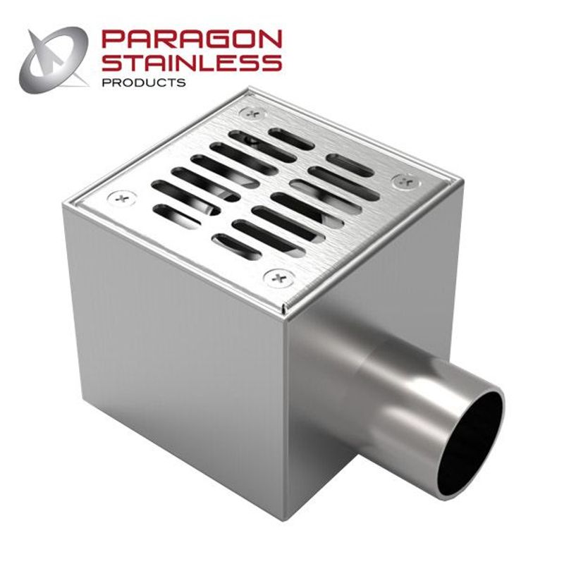Stainless Steel Trapped Square Floor Gully | Drainage Superstore®