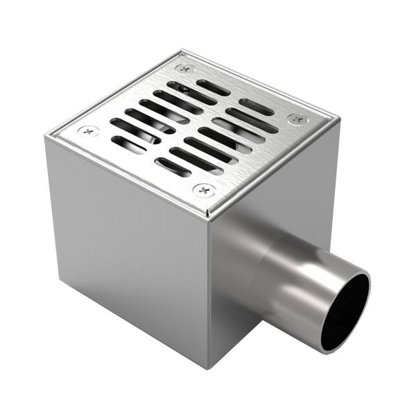 Stainless Steel Trapped Square Floor Gully | Drainage Superstore®