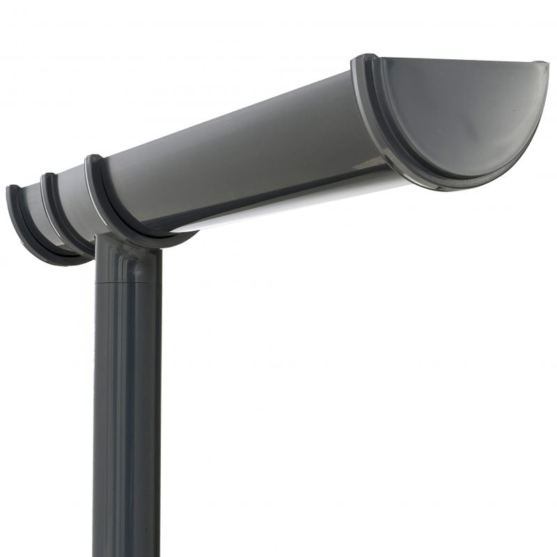 Plastic Guttering Deepstyle 4m Length 115mm - Anthracite Grey ...