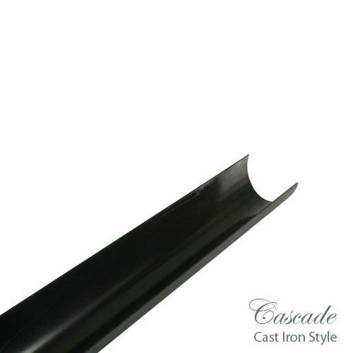 Cascade Cast Iron Style 115mm x 4m Plastic Deepstyle Guttering - Black ...