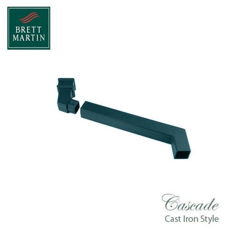 Cascade Cast Iron Style Square Downpipe Adjustable Offset Bend - Green ...