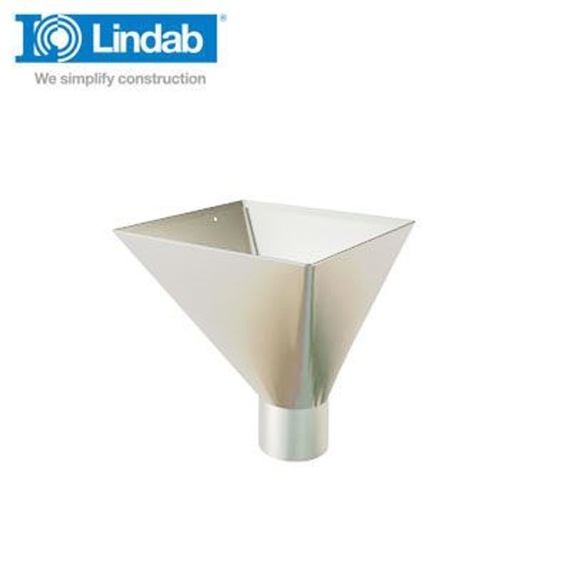 Lindab 100mm Square Steel Large Water Hopper - Antique White | Drainage ...