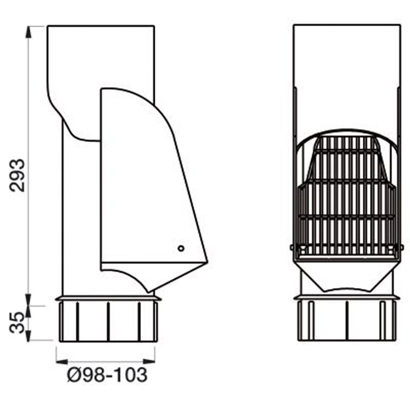 Lindab 100mm HD Polythene Self Cleaning Steel Leaf Trap | Drainage ...