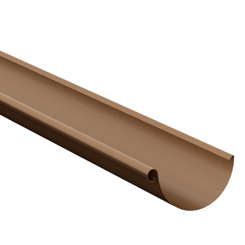 Lindab Steel Half Round Guttering 150mm x 3m Painted Copper Metallic ...