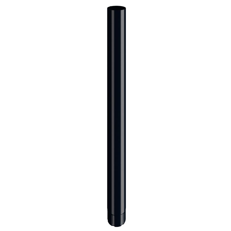 Lindab 75mm Round Steel Downpipe - Black | Drainage Superstore®