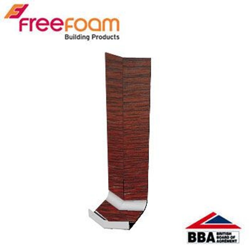 uPVC Fascia Board Internal Corner (Square Edged) 135d - 300mm Rosewood ...