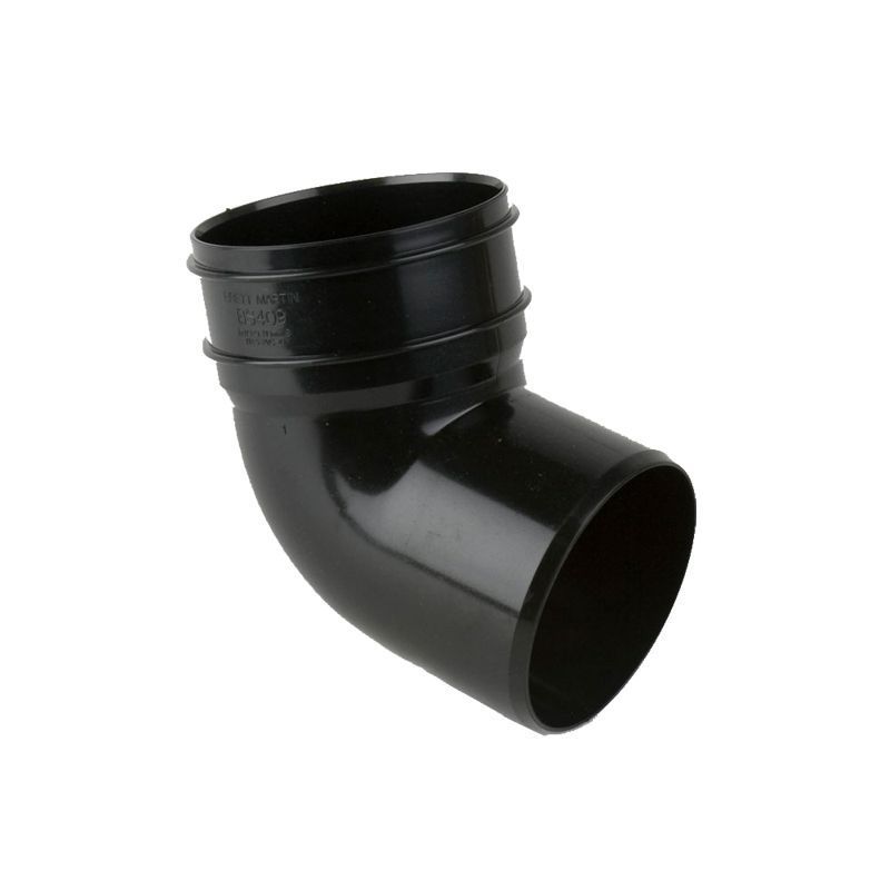 Guttering Industrial Downpipe 112.5dg Bottom Offset Bend 160mm - Black ...