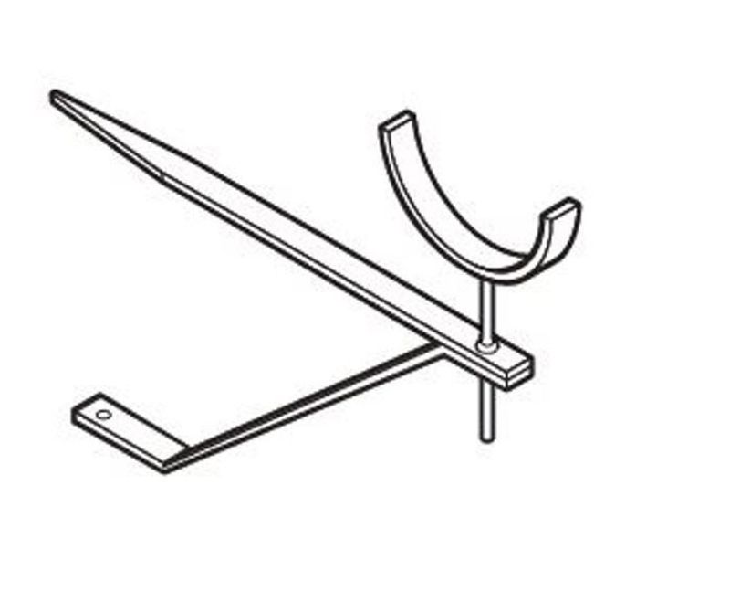 Aluminium Guttering Half Round Rise & Fall Rafter Bracket 125mm Black ...