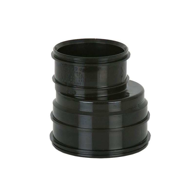 Soil Pipe Solvent Weld Double 110mm to 82.4mm Reducer - Black ...