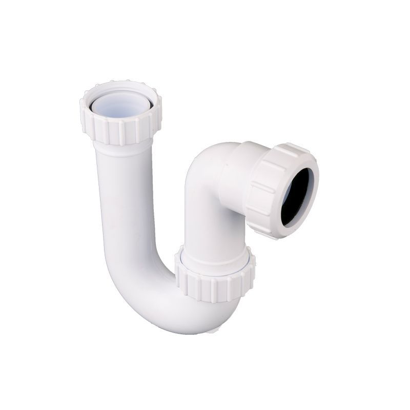 Plumbing Waste Pipe Trap P Shaped Outlet Trap 76mm Seal - 32mm ...