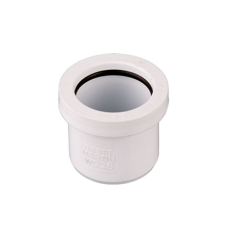Plastic Waste Pipe Push Fit Socket Reducer 40mm x 32mm - White ...