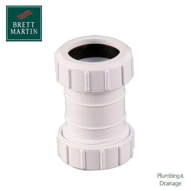 Waste Pipe 50mm Push-fit Straight Connector | Drainage Superstore®