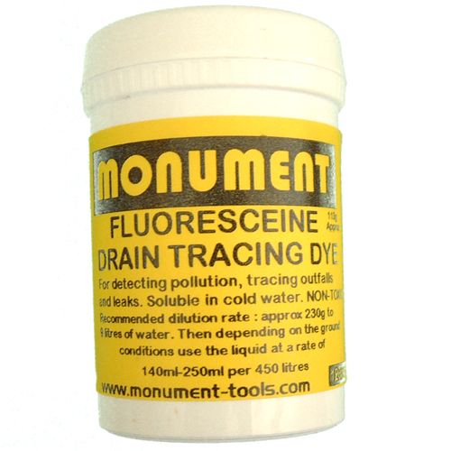 Fluorescein Drain Dye - 4oz / 113g - Monument | Drainage Superstore®