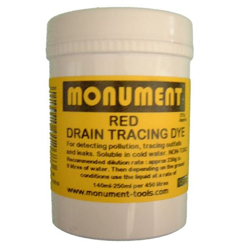 Red Drain Dye - 4oz / 113g - Monument | Drainage Superstore®
