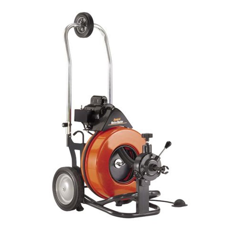 Drain Cleaner Unblocker Wire Spring 110v - 240v Metrorooter 75ft Cable ...